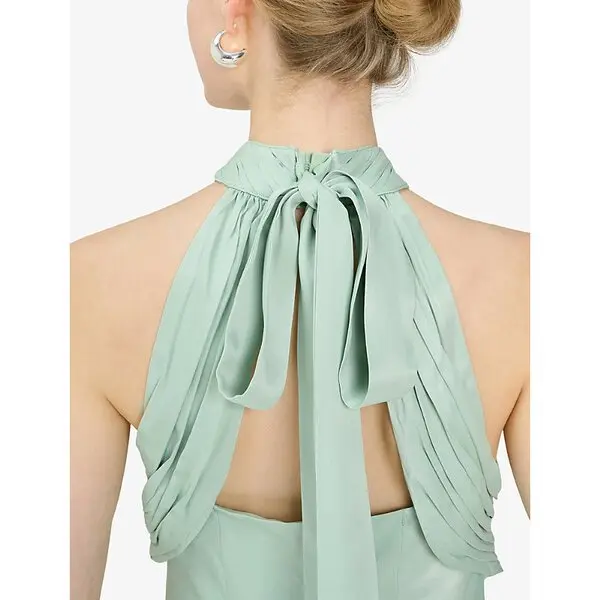 OMNES High-neck Maxi Dress - Sage