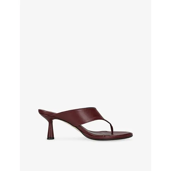 AeydĒ Olenna Leather Heeled Sandals - Wine
