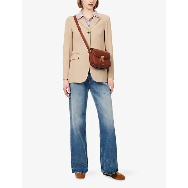 ME+EM Contour Slim-fit Woven Blazer - Sand