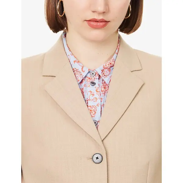 ME+EM Contour Slim-fit Woven Blazer - Sand