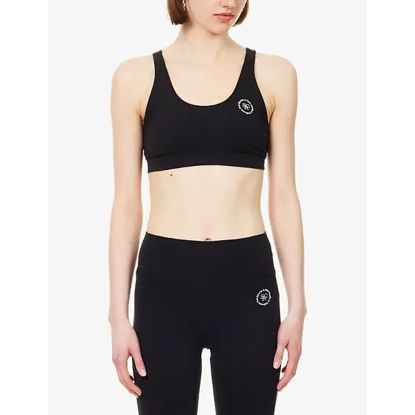SPORTY & RICH Duty Logo-print Sports Bra