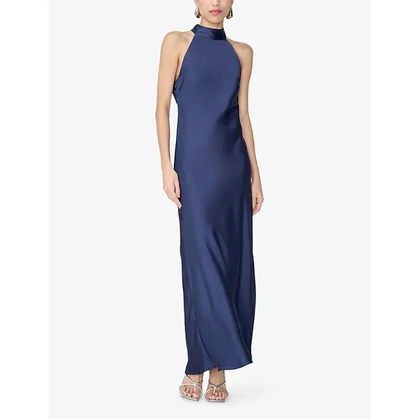 OMNES Seychelles Halterneck Maxi Dress - Navy