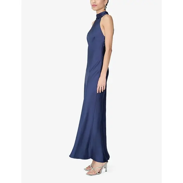 OMNES Seychelles Halterneck Maxi Dress - Navy