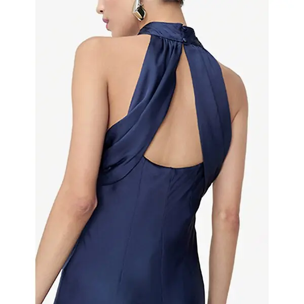 OMNES Seychelles Halterneck Maxi Dress - Navy