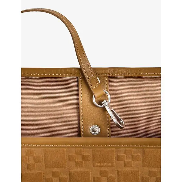Sandro Square Cross Leather Shopper Bag