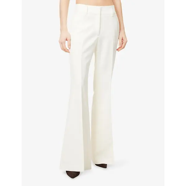 Gabriela Hearst Rhein Flared Wool Trousers - Ivory