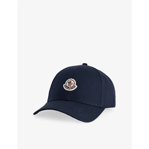 Moncler Logo-badge Cotton Baseball Cap - Navy