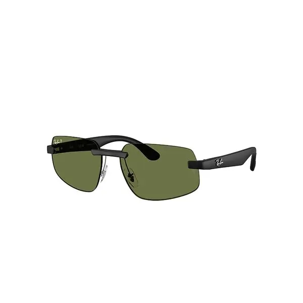 Ray-ban Rimless Sunglasses With Polarized Lenses - Sand Black