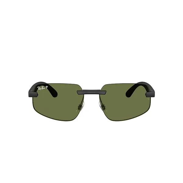 Ray-ban Rb4475 Rimless Sunglasses With Red Polarized Lenses - Sand Black