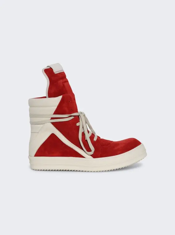 Rick Owens Temple Geobasket High-top Sneakers - Red