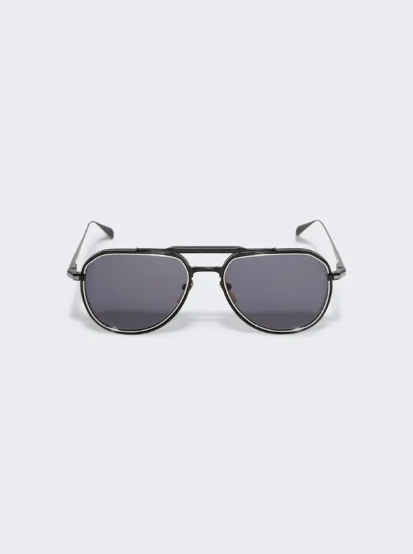 JACQUES MARIE MAGE Commander Aviator Sunglasses - Grey