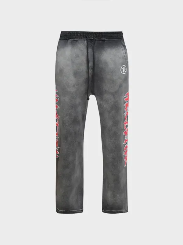 HELLSTAR Stars Shine Graffiti Sweatpants - Black