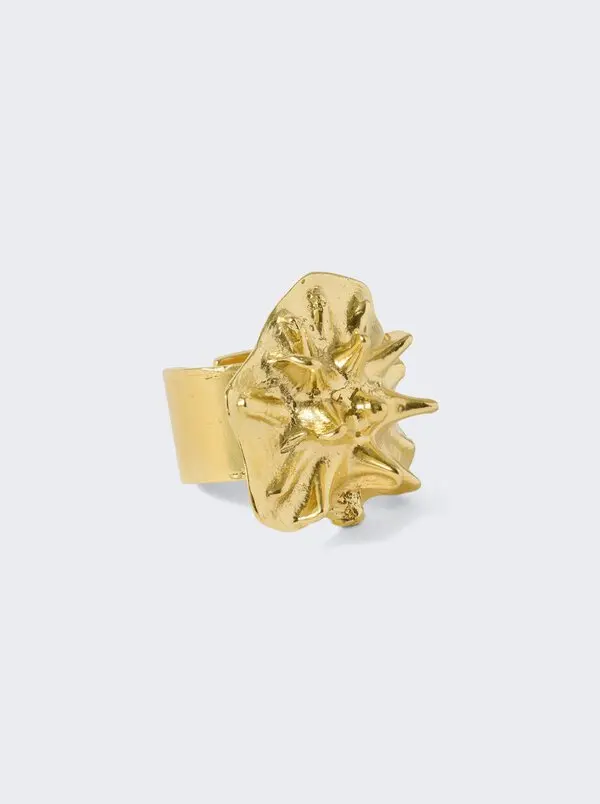 THE YSSO Sea Urchin Plated Ring - Gold