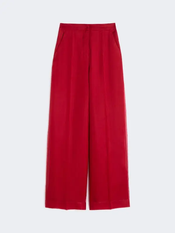 Max Mara Silk Organza Trousers - Geranium