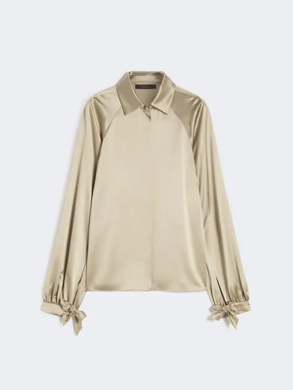 Max Mara Silk Satin Shirt - Sand