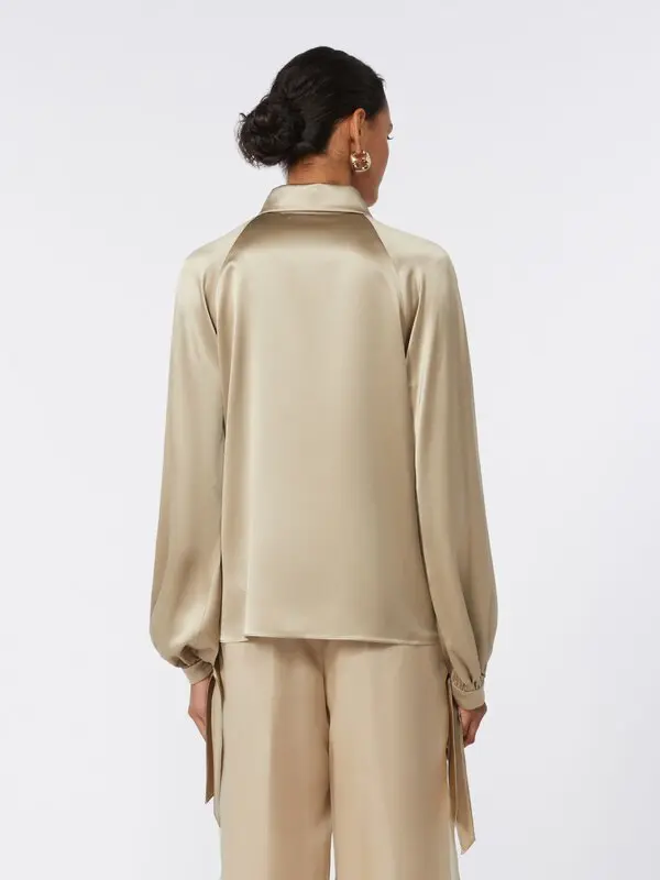 Max Mara Silk Satin Shirt - Sand