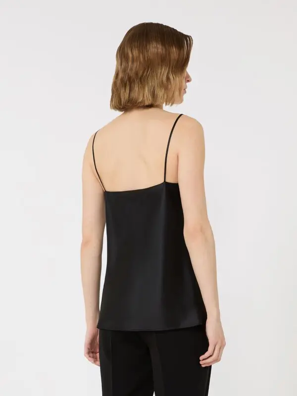 Max Mara Silk Satin Camisole Top - Black