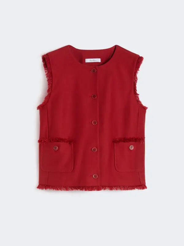 Max Mara Cotton Gabardine Jersey Gilet