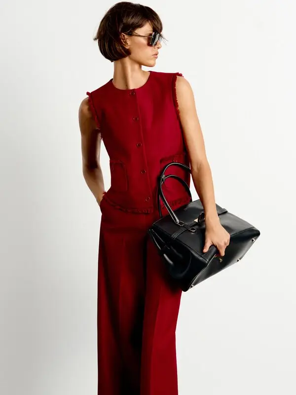 Max Mara Cotton Gabardine Jersey Gilet
