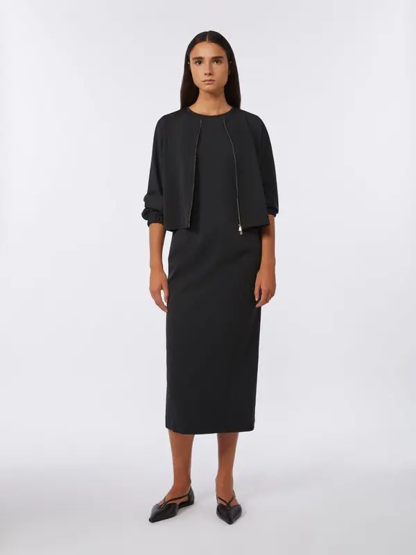 Max Mara Viscose Technical Jersey Midi Dress
