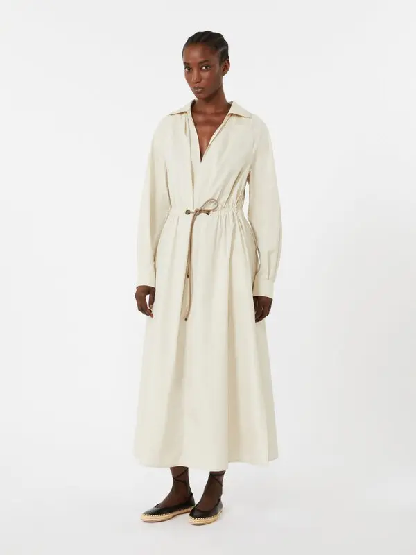 Max Mara Cotton Poplin Shirt Dress - Beige