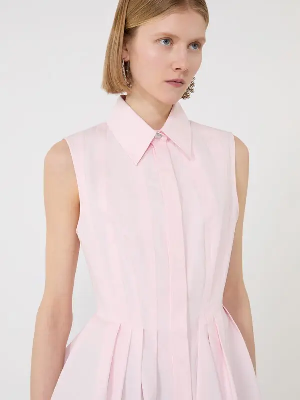 Max Mara Sleeveless Cotton Canvas Shirt
