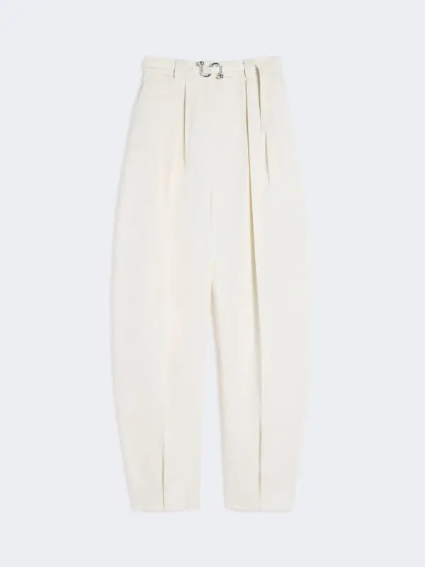Max Mara Oversized Gabardine Trousers - Vanilla