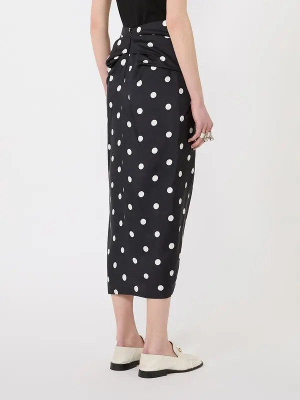 Max Mara Silk Twill Knot Skirt