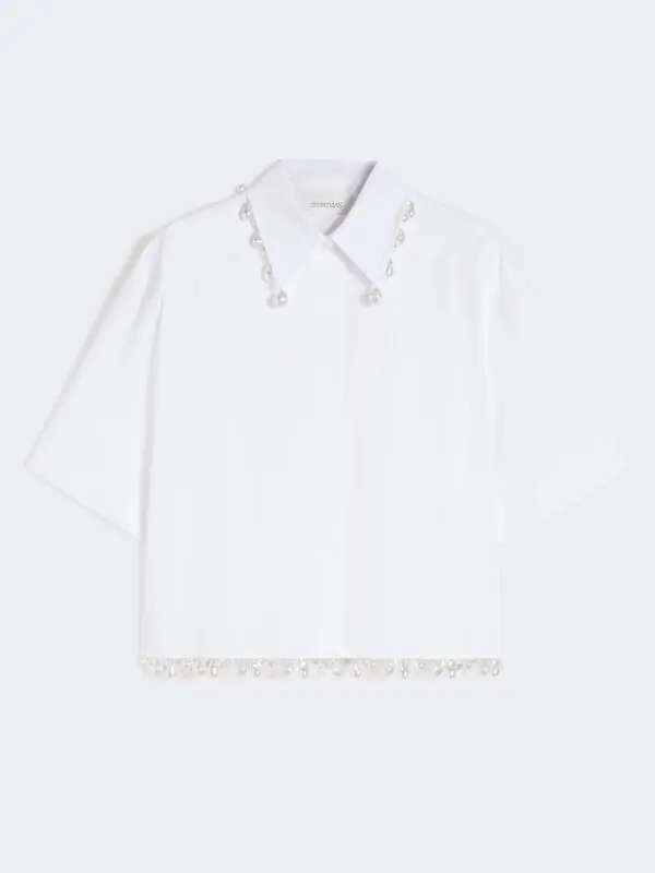 Max Mara Boxy Cotton Shirt - Optical White