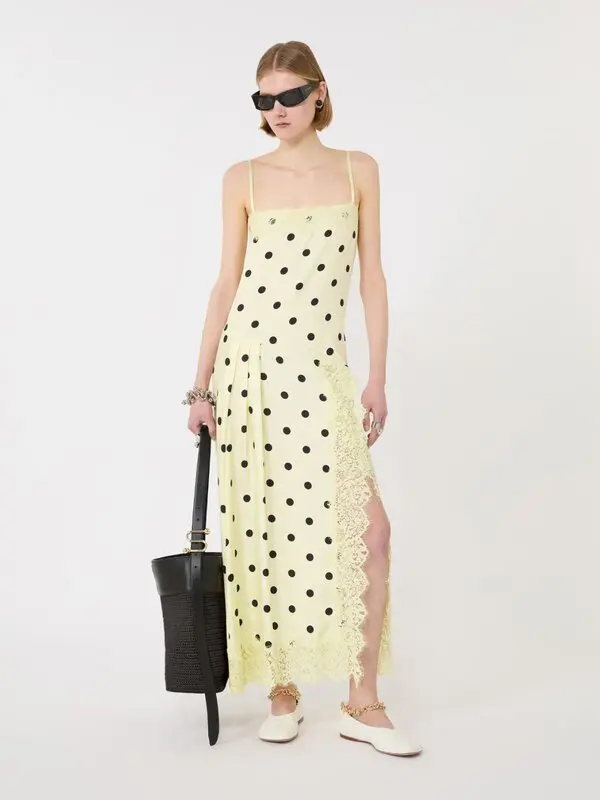 Max Mara Lace-detail Long Dress