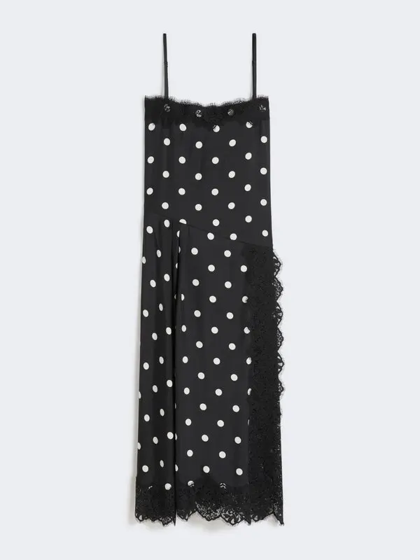 Max Mara Lace-detail Long Dress - Black