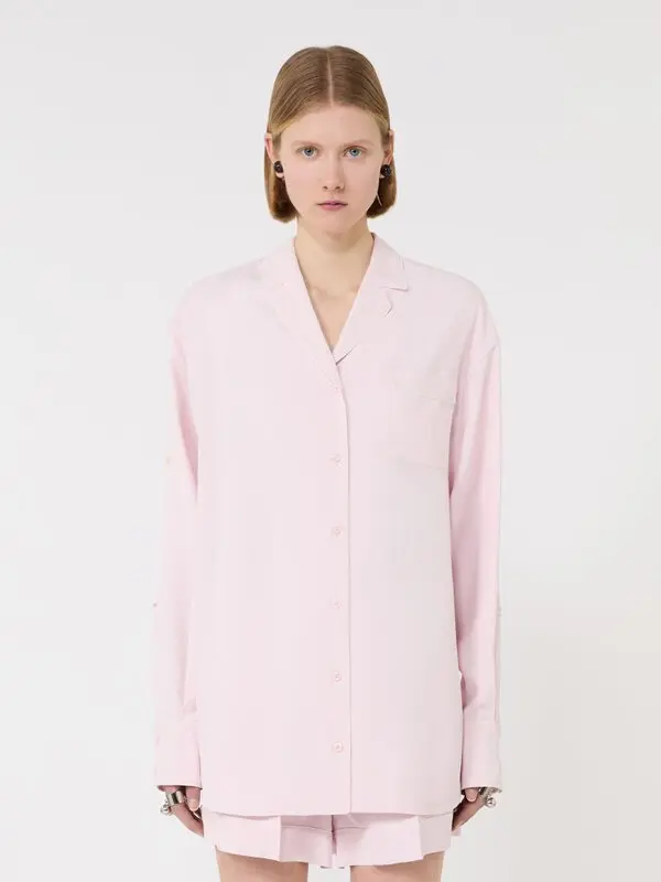 Max Mara Satin Overshirt - Pink