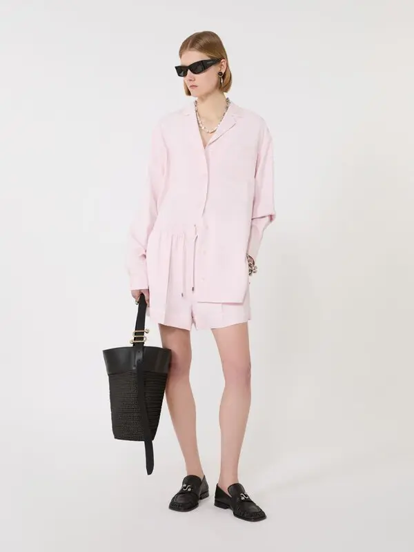 Max Mara Satin Overshirt - Pink