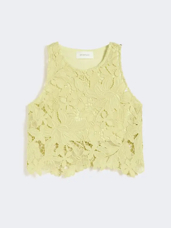 Max Mara Macramé Top - Lemon