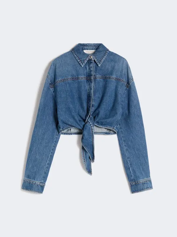 Max Mara Short Denim Shirt - Midnightblue