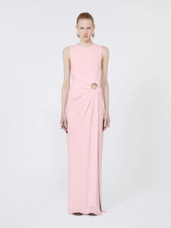 Max Mara Sleeveless Draped Jersey Dress - Pink