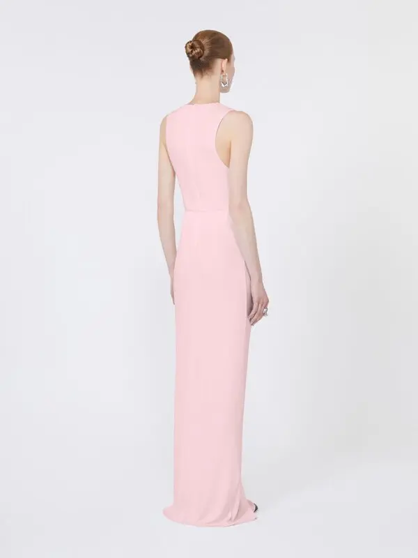 Max Mara Sleeveless Draped Jersey Dress - Pink