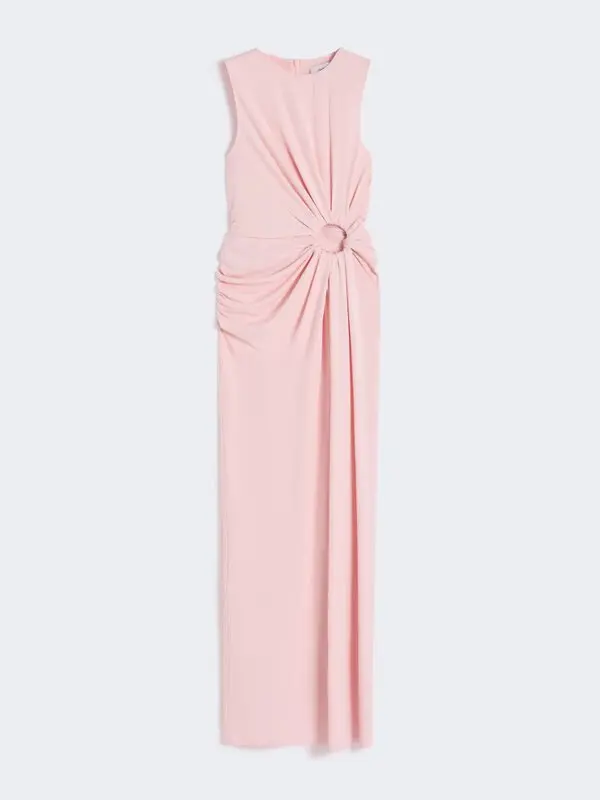 Max Mara Sleeveless Draped Jersey Dress - Pink