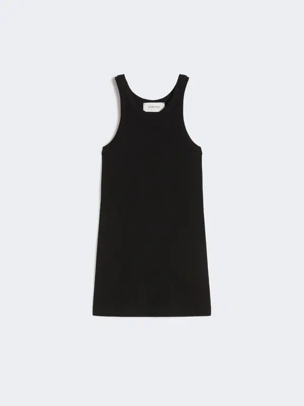 Max Mara Cotton And Silk Ribbed Vest Top