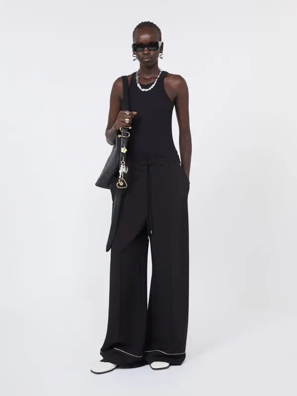 Max Mara Cotton And Silk Ribbed Vest Top