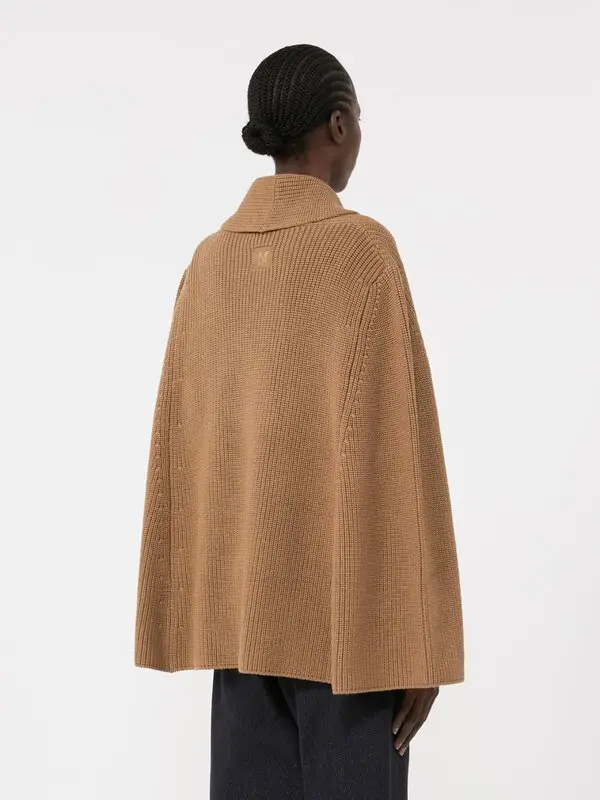 Max Mara Double-breasted Wool Cape - Camel