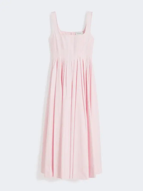 Max Mara Long Sleeveless Cotton Dress - Pink