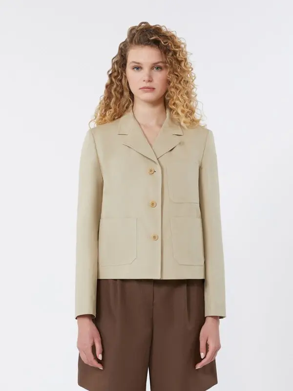 Max Mara Linen And Cotton Canvas Jacket