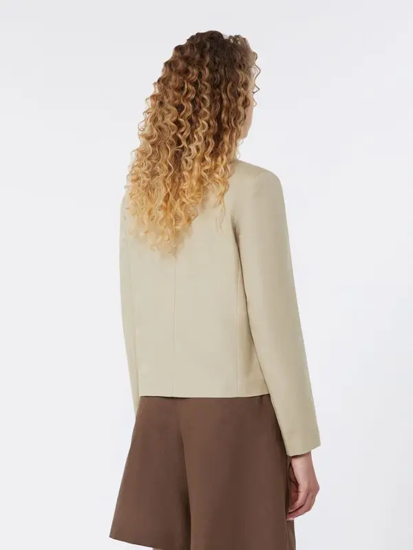 Max Mara Linen And Cotton Canvas Jacket