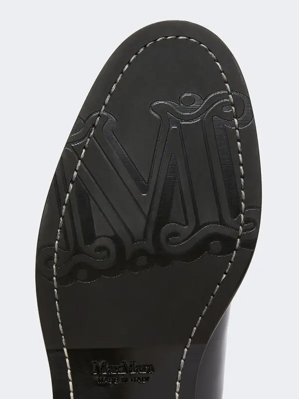 Max Mara Leather Chelsea Ankle Boots - Black