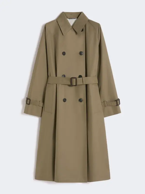 Max Mara Reversible Water-repellent Gabardine Trench Coat - Mud