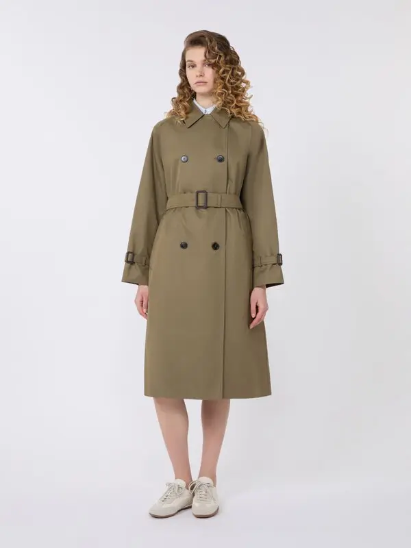 Max Mara Reversible Gabardine Trench Coat - Mud