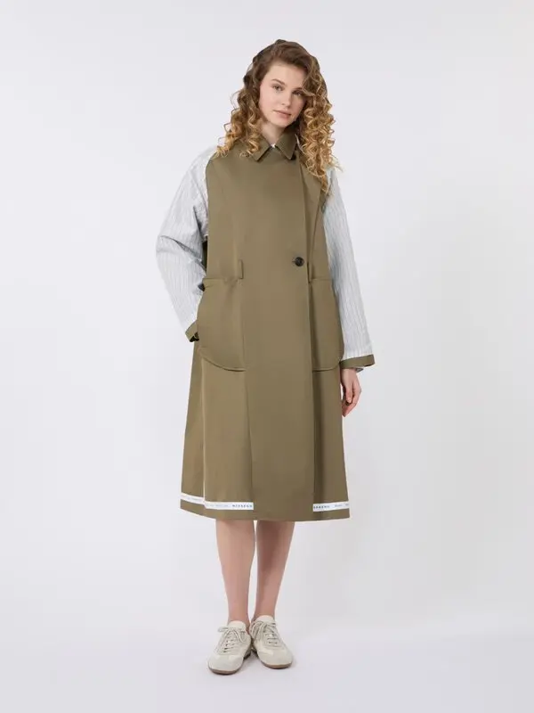 Max Mara Reversible Gabardine Trench Coat - Mud