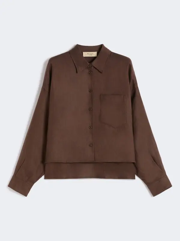 Max Mara Linen Canvas Jacket - Chocolate