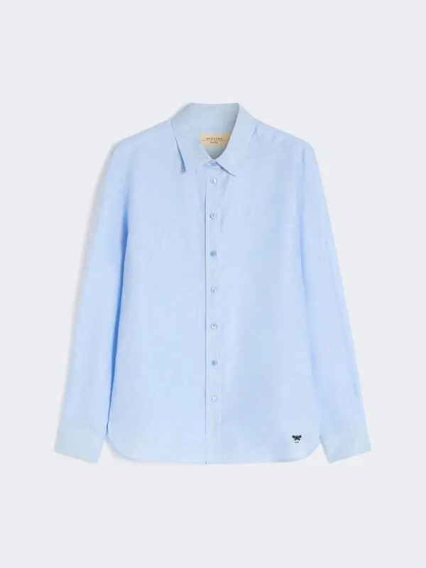 Max Mara Linen Fabric Shirt - Sky Blue